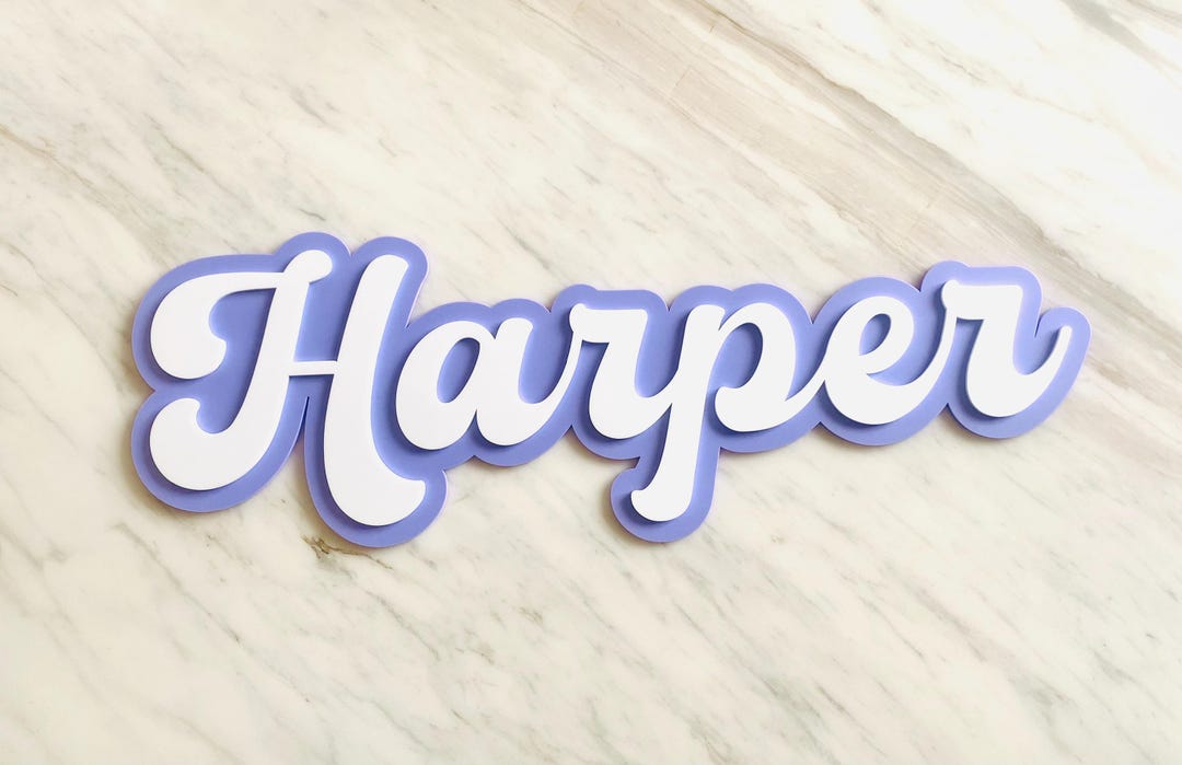 Acrylic Name Sign | Double Layer Acrylic | Nursery Decor | Wall Name ...