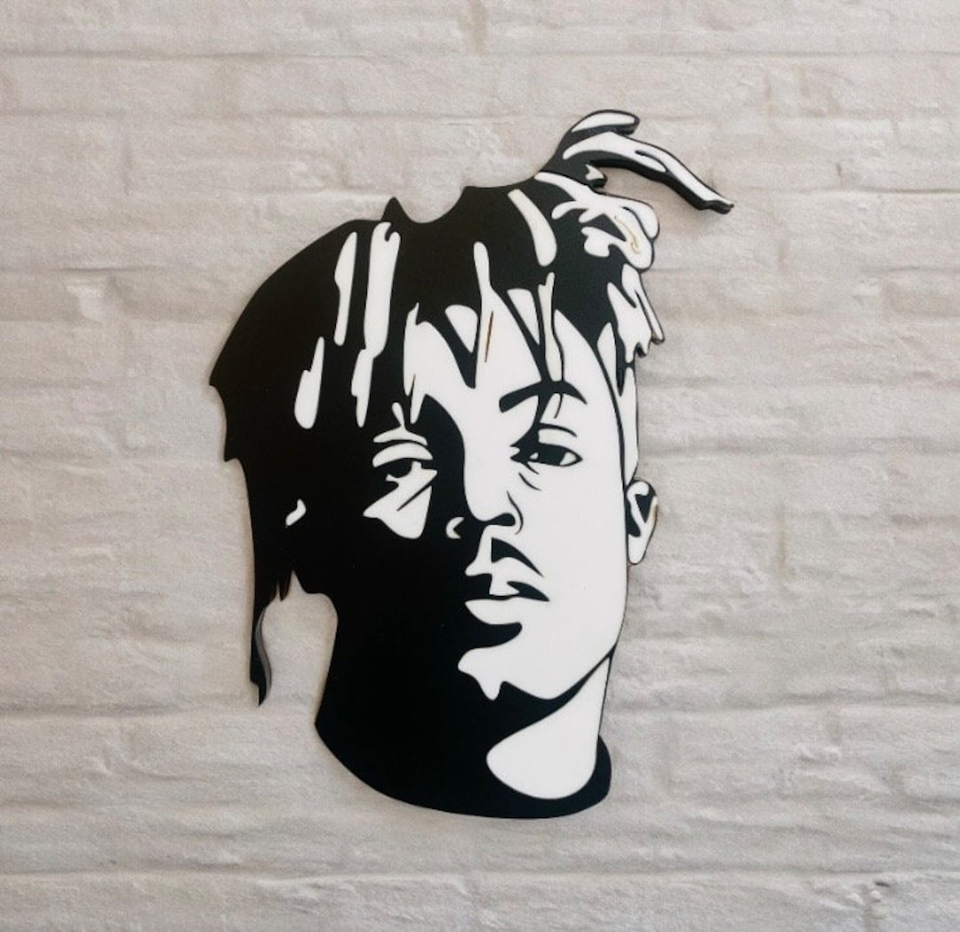 Juice WRLD Face Plaque Music Gifts Black & White Silhouette Acrylic ...