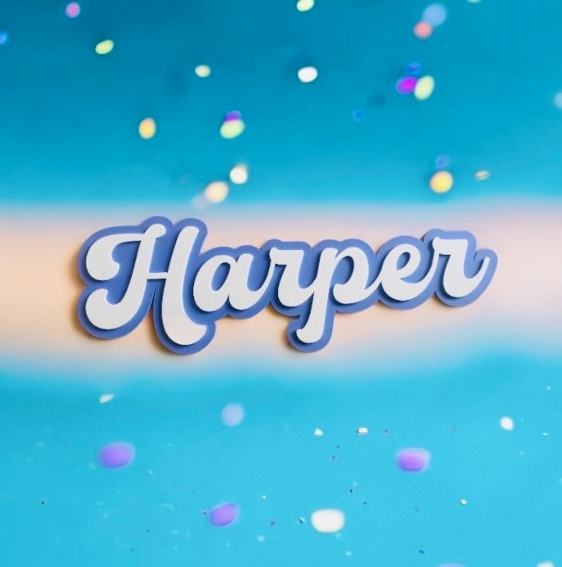 Acrylic Name Sign Double Layer Acrylic Nursery Decor Teen Bedroom Decor ...