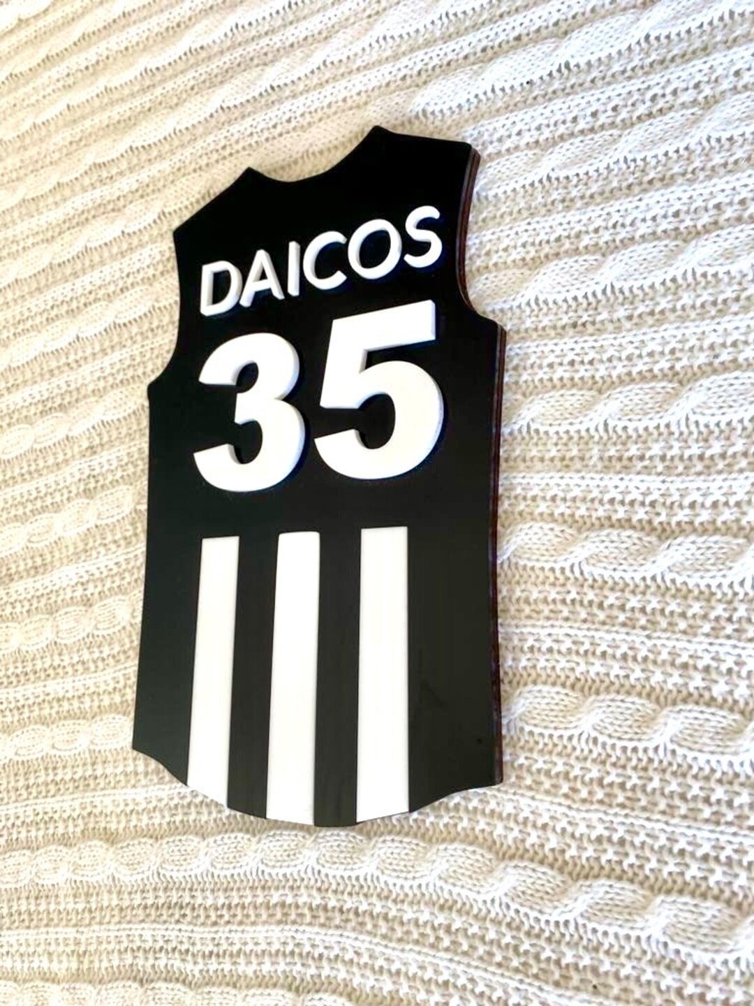 Footy Team Shirt Personalised Family Name Sign Custom Footy Gift Aussie ...