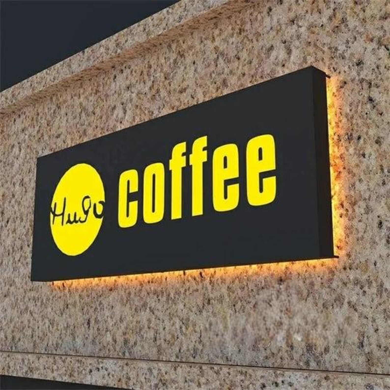 Logo Sign Outdoor Sign, Custom Backlit Metal Personalized LED Sign, ,3D ...