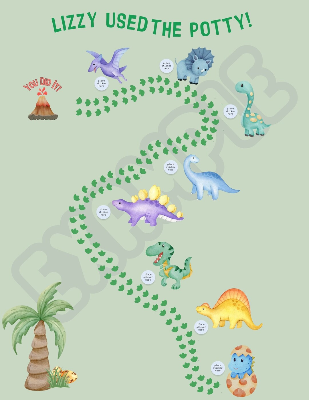 Personalized Potty Training Chart Made by Doctor of Psychology Custom ...