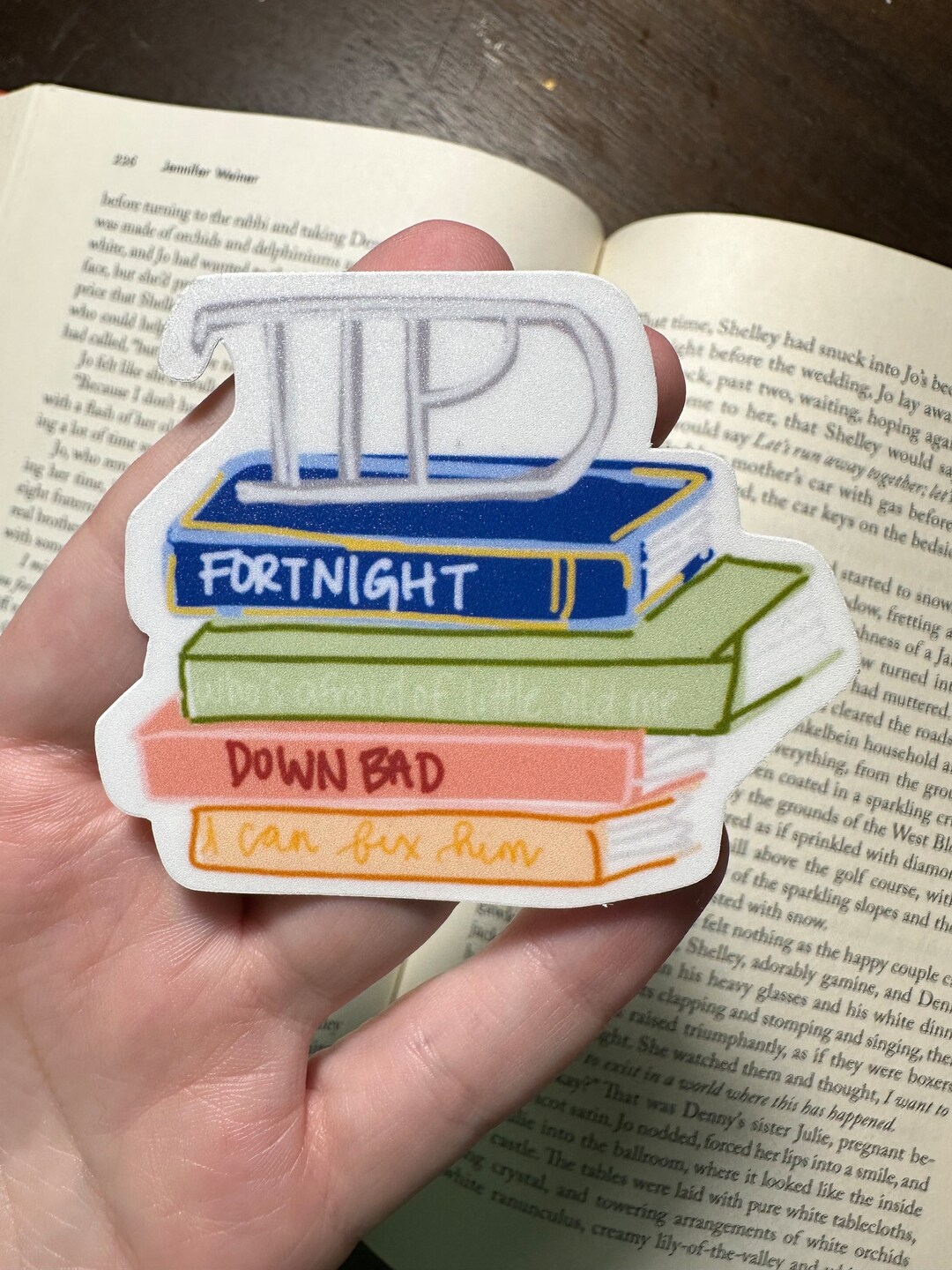 Taylor Swift TTPD Bookstack Sticker, Waterproof Kindle Sticker - Etsy