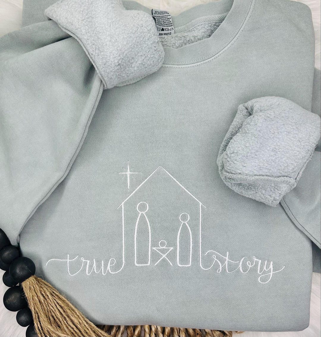 True Story Nativity Satin Embroidery Design - Etsy