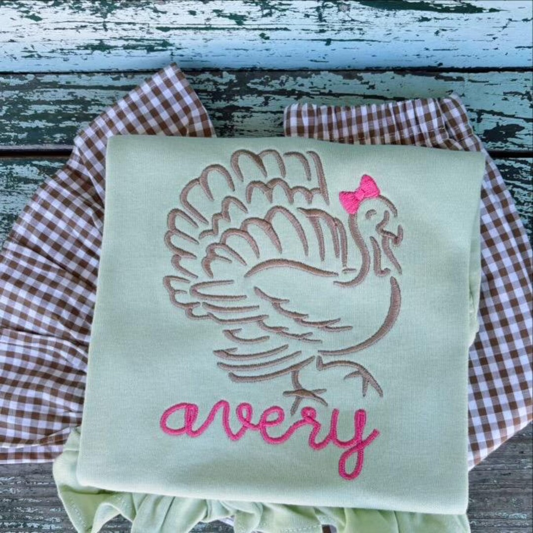 Turkey Girl Satin Outline Embroidery Design - Etsy