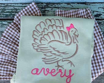 Turkey Girl Satin Outline Embroidery Design - Etsy