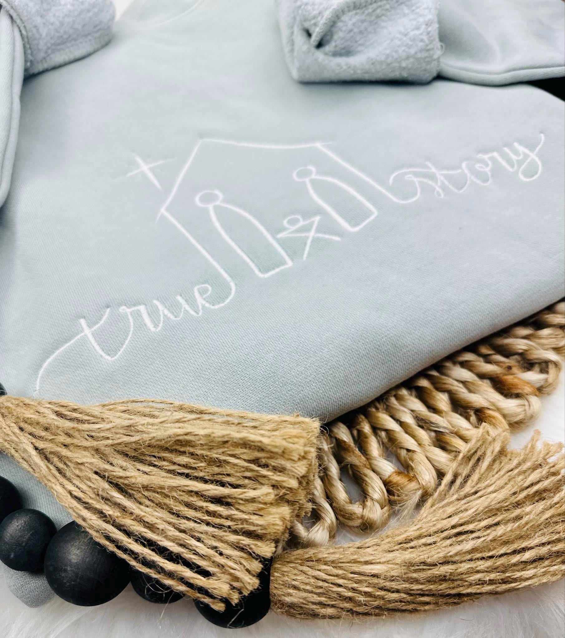 True Story Nativity Satin Embroidery Design - Etsy