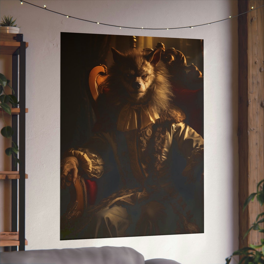 Werewolf Portrait Unframed Print, Fantasy Wall Art, Poster Print, Home ...