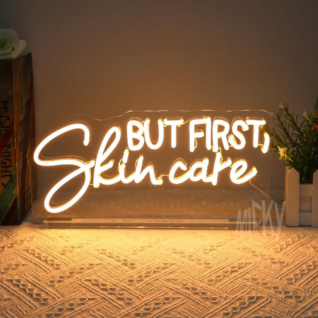 Custom Skincare Table Neon Sign: Beauty Salon Decor, Esthetics Gift - Etsy