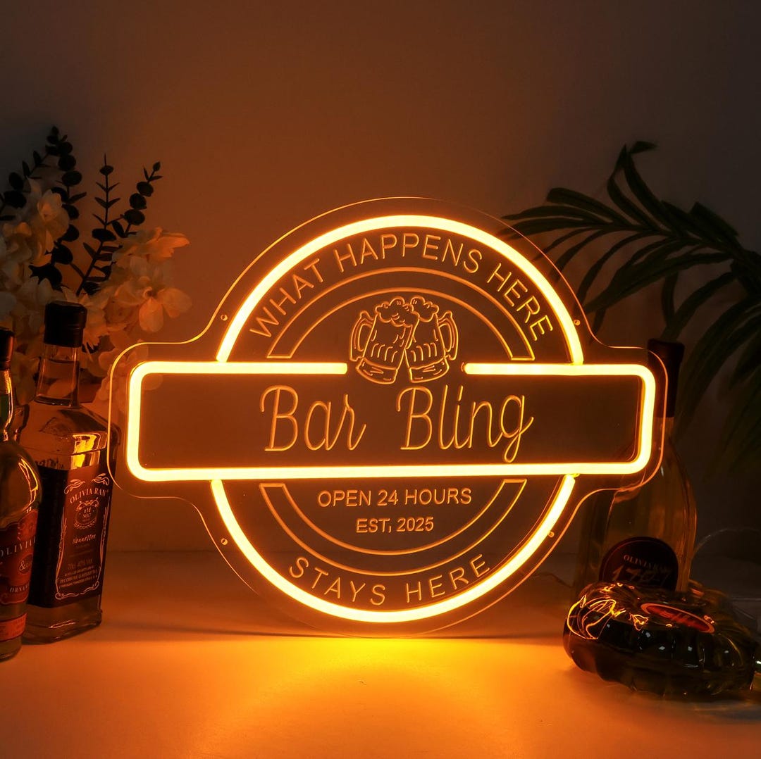 Personalized Man Cave Neon Sign, Custom Man Cave Sign Led, Father's Day ...