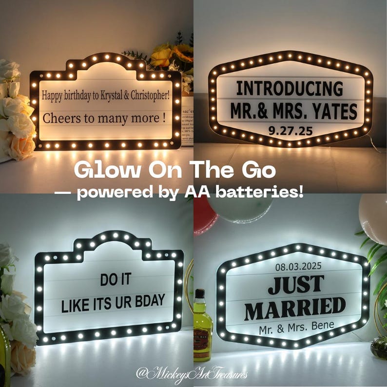 Custom Wedding Reception Entrance Sign: Personalized Marquee Decor ...