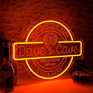 Personalized Man Cave Neon Sign: Custom LED Bar Decor - Etsy
