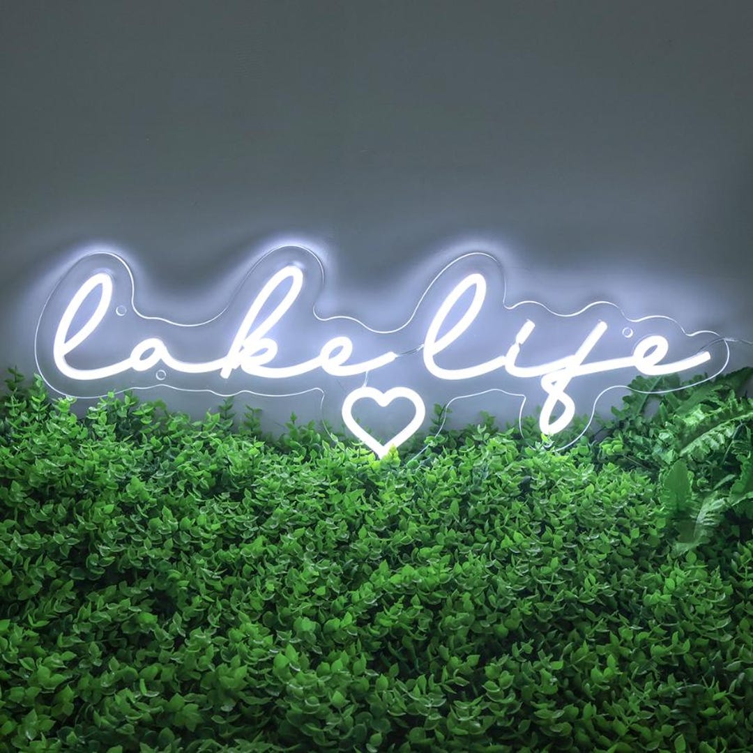 Lake Life LED Neon Sign: Beach House Wall Decor - Etsy