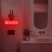 Deuces Neon Sign Skeleton Hand Sign Funny Bathroom Sign Gothic Home ...