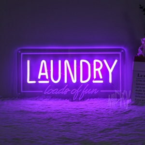 Laundry Loads of Fun LED Neon Sign: Funny Laundry Room Decor - Etsy