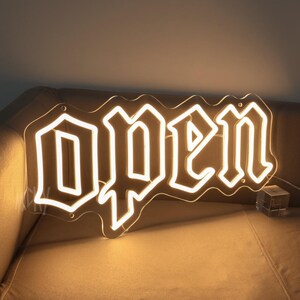 Open LED Neon Sign: Custom Storefront Decor - Etsy