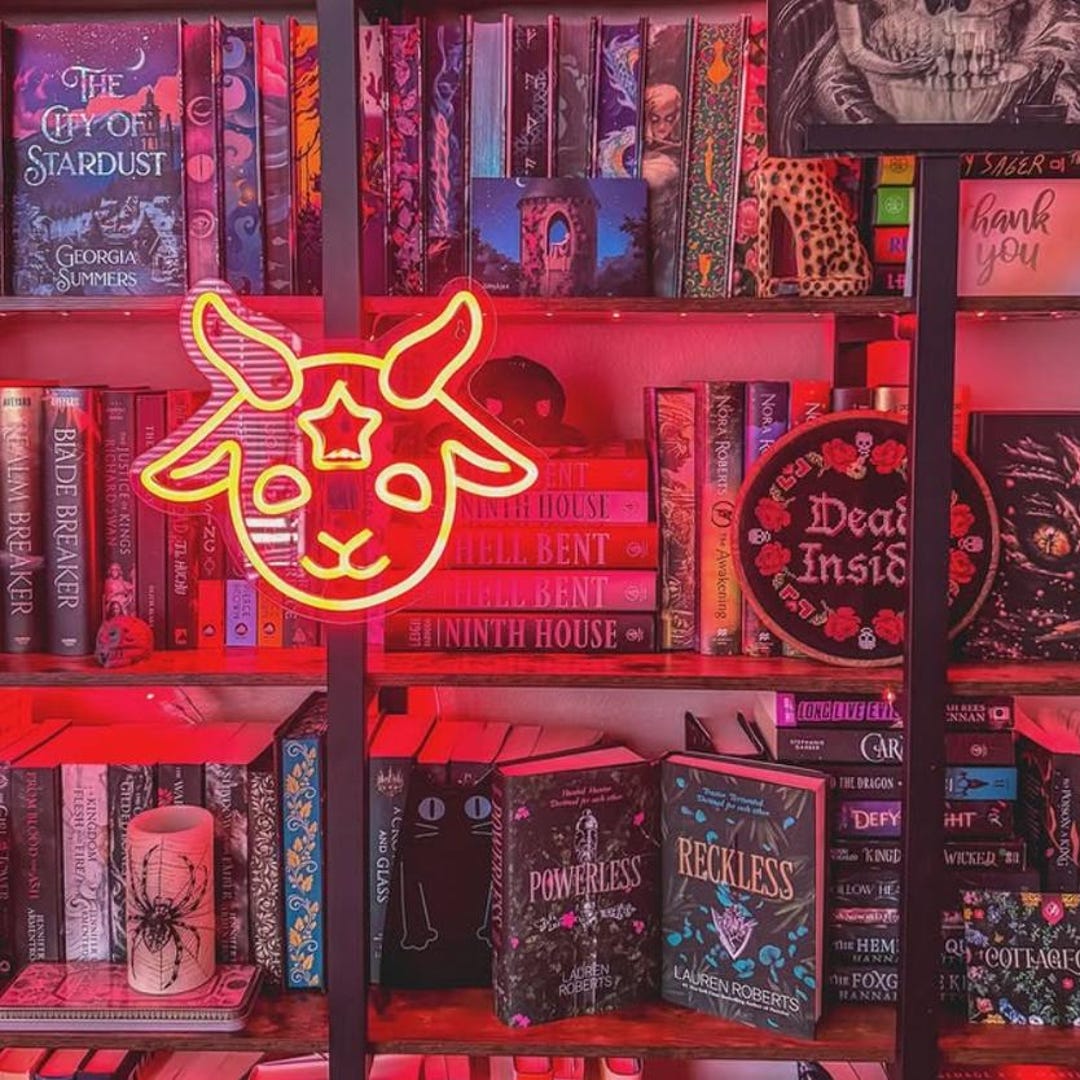 Cute Satan Goat Neon Sign| Baphomet Neon Sign| Goth Lover Gift | Gothic ...