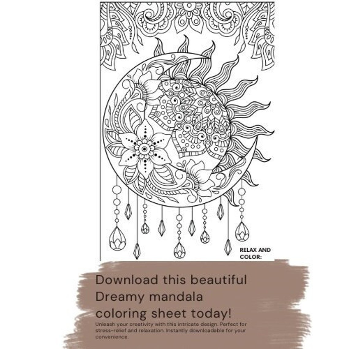 Dreamy Things Coloring Page - Etsy