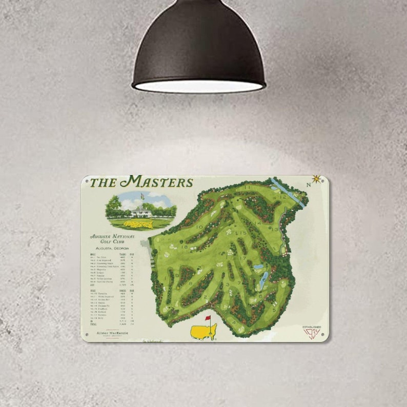 Augusta National Golf Club Course Map - Etsy