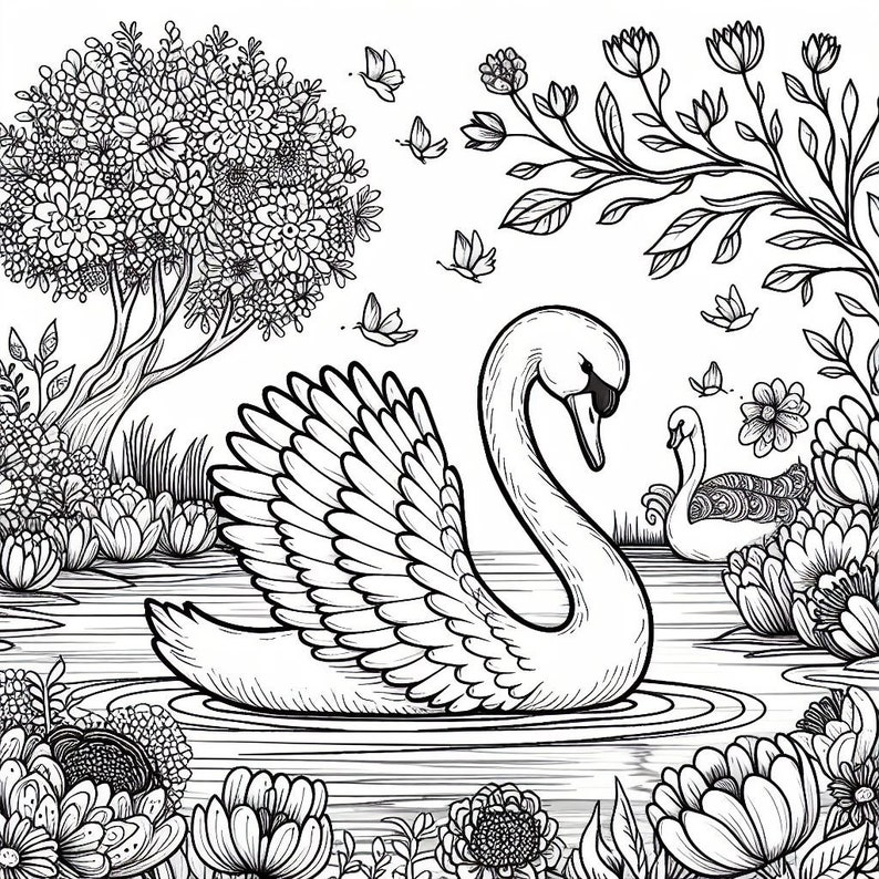 Coloring Page of Animals for Kids - Etsy