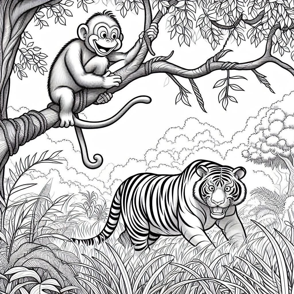 Coloring Page of Animals for Kids - Etsy UK