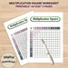 Multiplication Chart, Times Table Grid, Teaching Aid, Math Worksheet ...