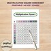 Multiplication Chart, Times Table Grid, Teaching Aid, Math Worksheet ...