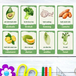 Tagalog Flashcards: Explore Filipino Culture With Illustrated Fruits ...