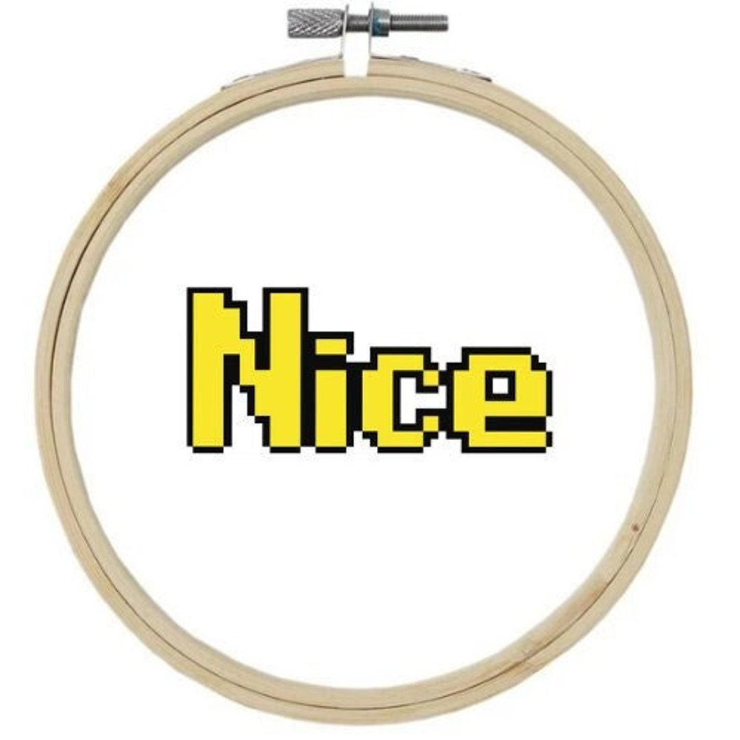 Old School Runescape 'nice' Cross Stitch Pattern - Etsy