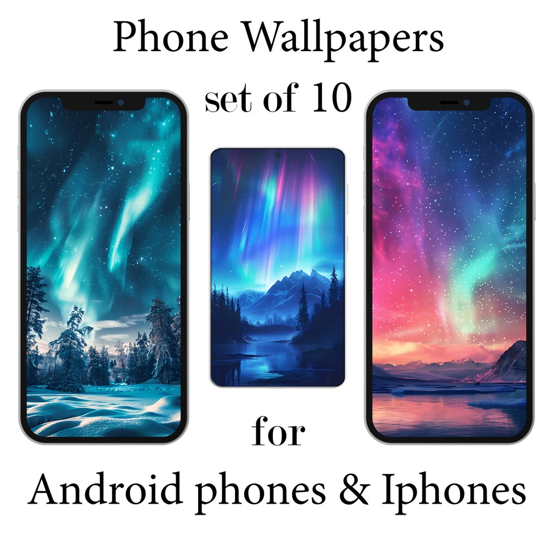 Landscape iPhone Wallpaper Digital Northern Lights Wall Paper Android ...