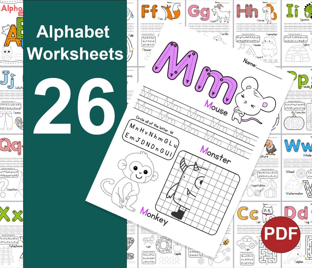Alphabet Worksheets for Preschool | Letter Tracing Workbook | Pre ...