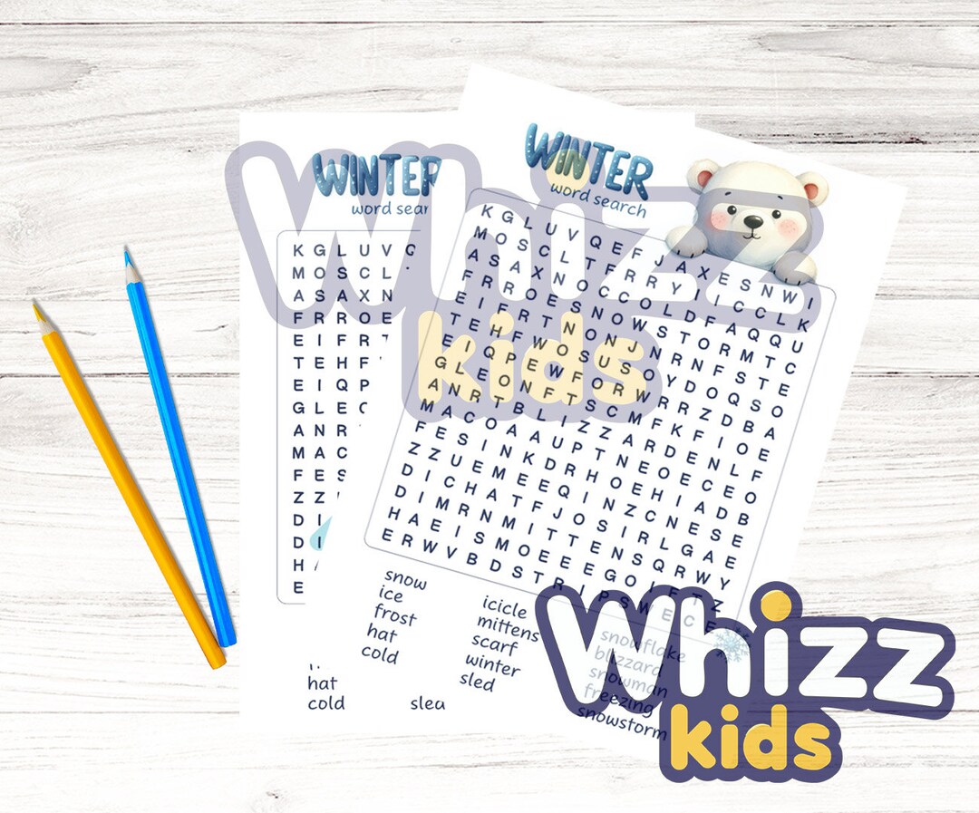 Printable Winter Wonderland Word Search Puzzle - Digital Download - Etsy
