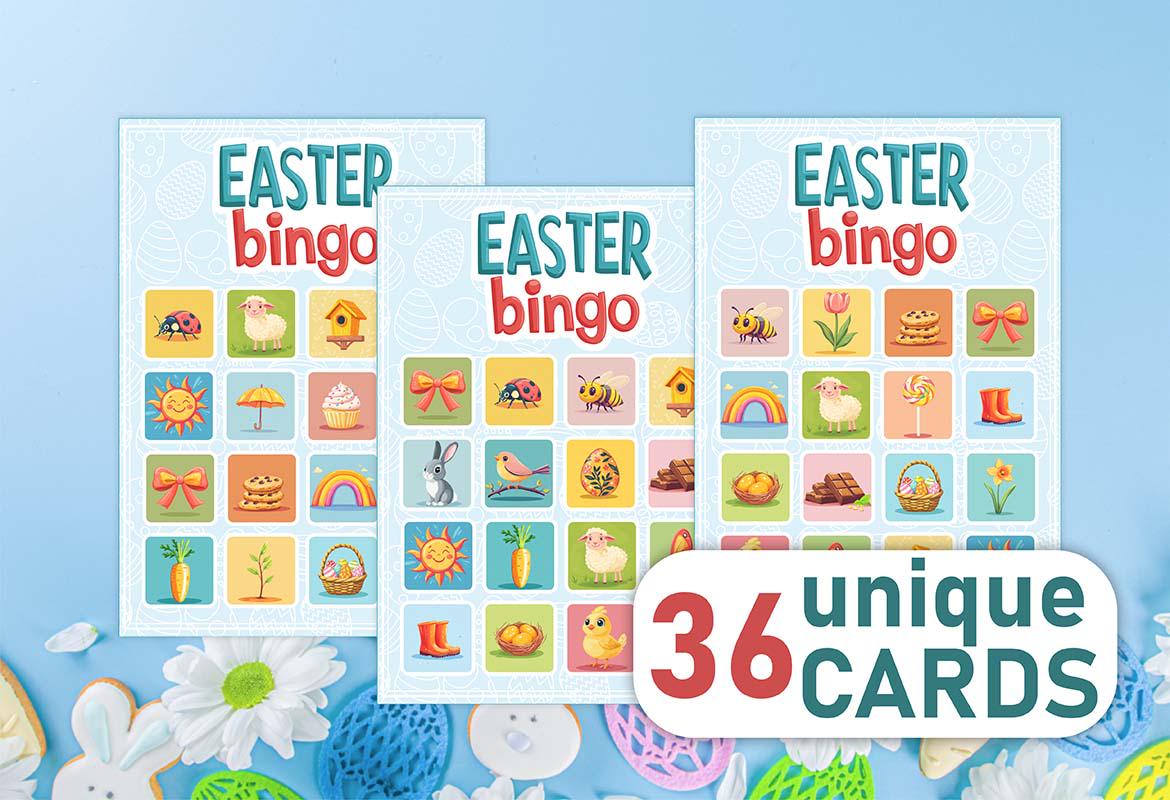 Easter Bingo Game for Kids | Printable Easter Activity | 36 Cards ...