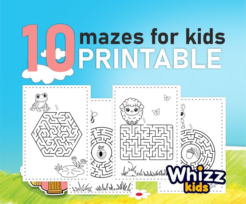 Printable Kids Maze Coloring Pages | Fun Learning Activity for Ages 5-7 ...