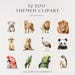 Zoo Animal and Zoo Keeper Clipart, Watercolor Safari and Jungle Themed ...