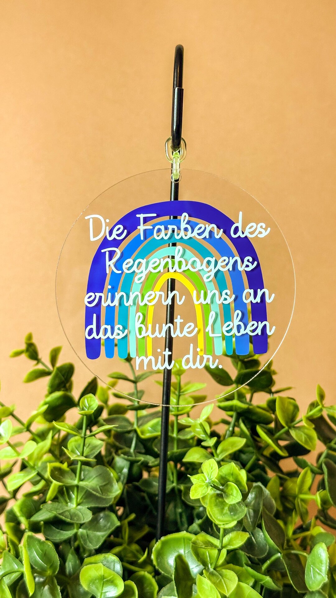 Rainbow Grave Marker – Colorful Grave Decoration With Saying ...
