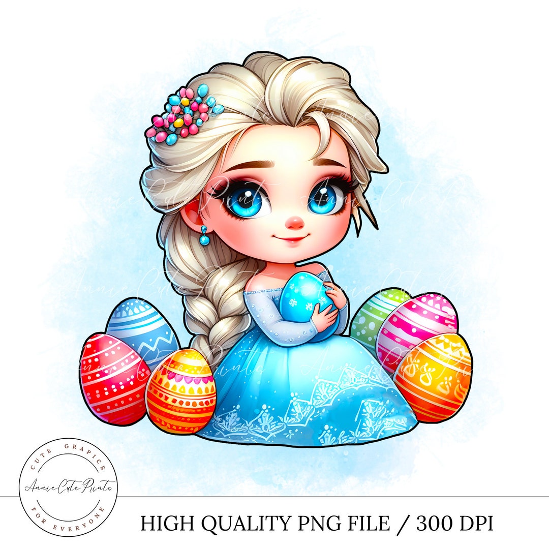 Cute Spring Time Elsa Princess PNG Clipart - Transparent Background ...