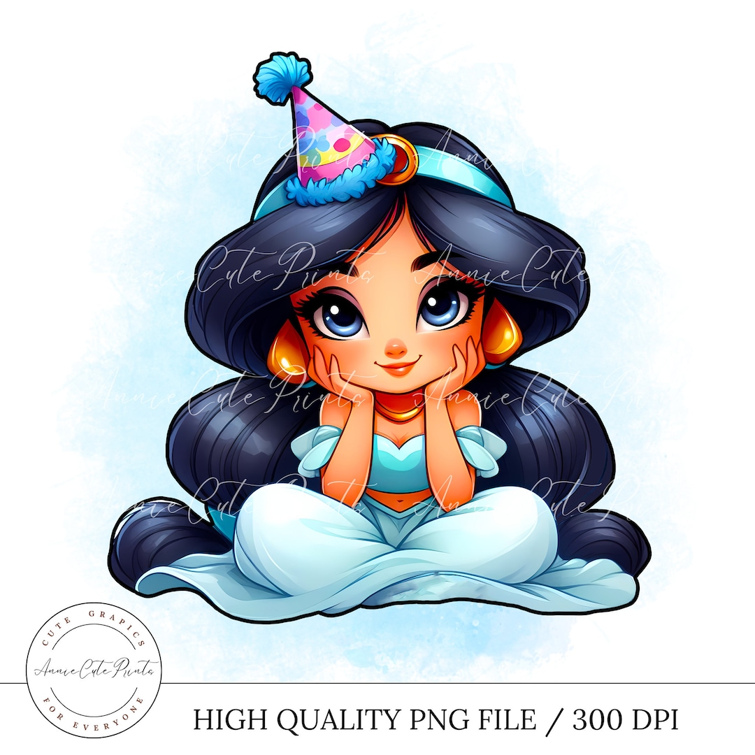 Cute Birthday Jasmine Princess PNG Clipart - Transparent Background ...