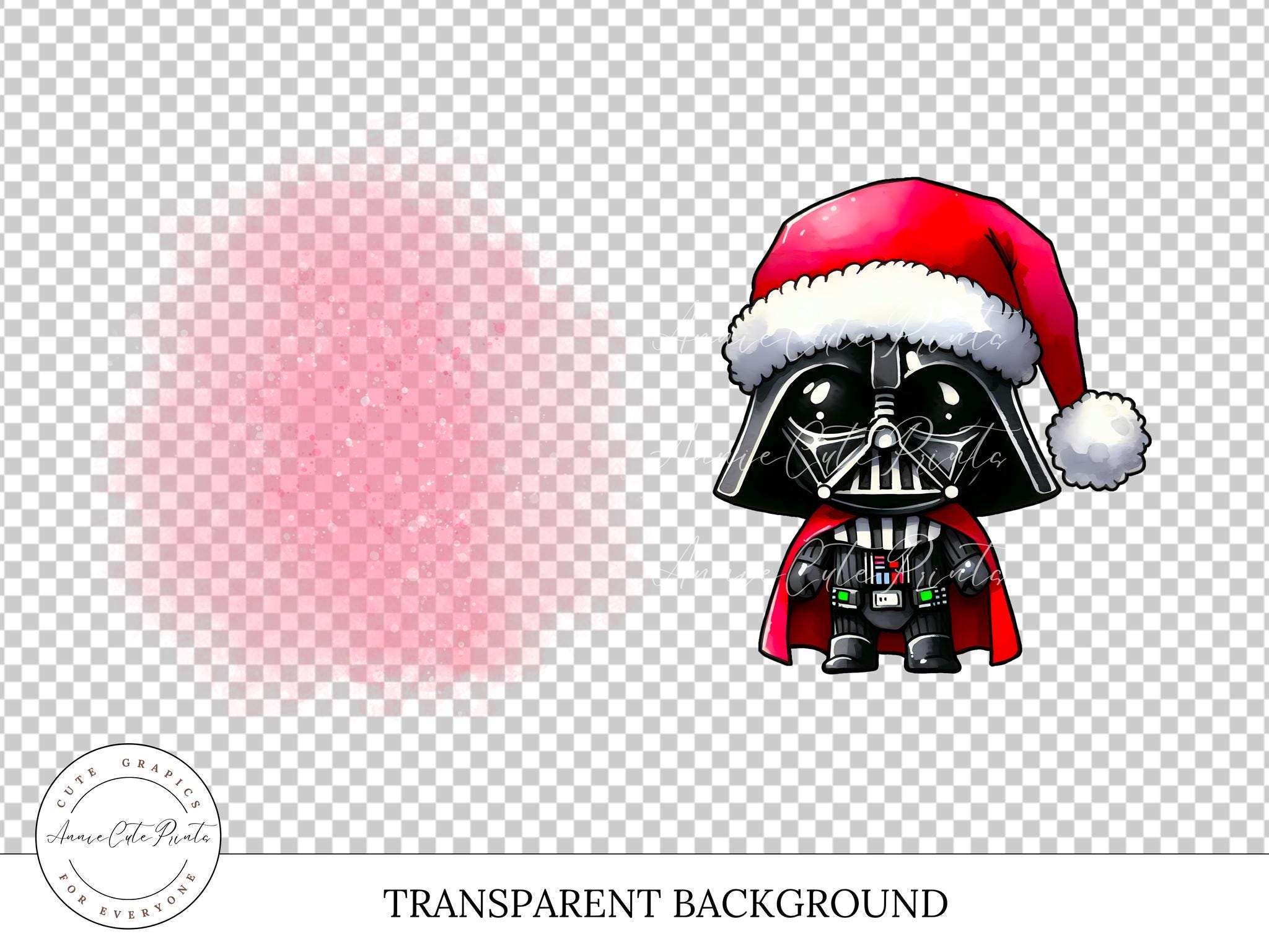 Cute Christmas Starwars Clipart, Transparent Cutting File, Printable ...