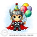 Cute Superhero Birthday Clipart Digital Cartoon Character Birthday Gift ...