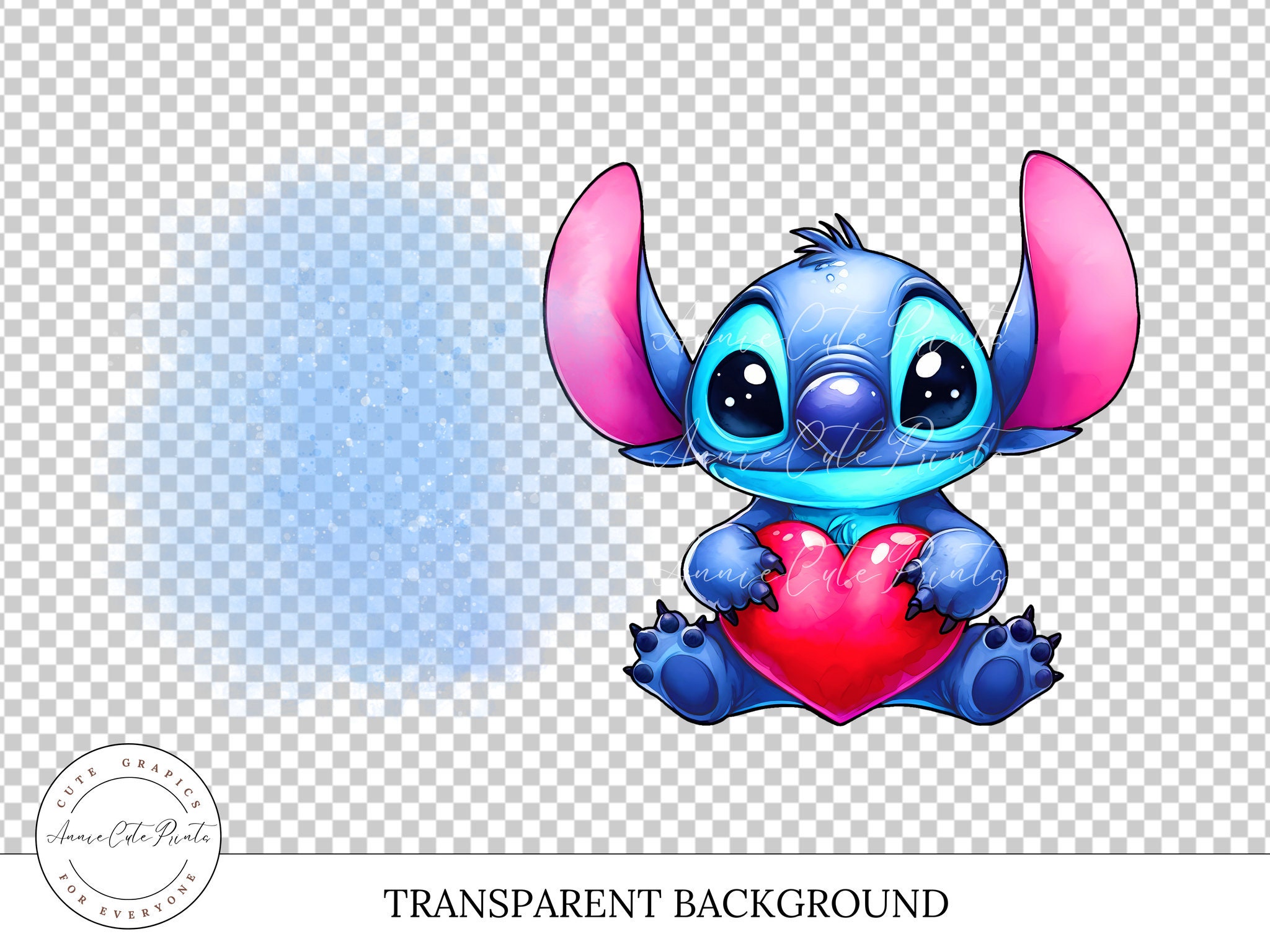 Cute Stitch PNG Clipart - Transparent Background - Digital Instant ...