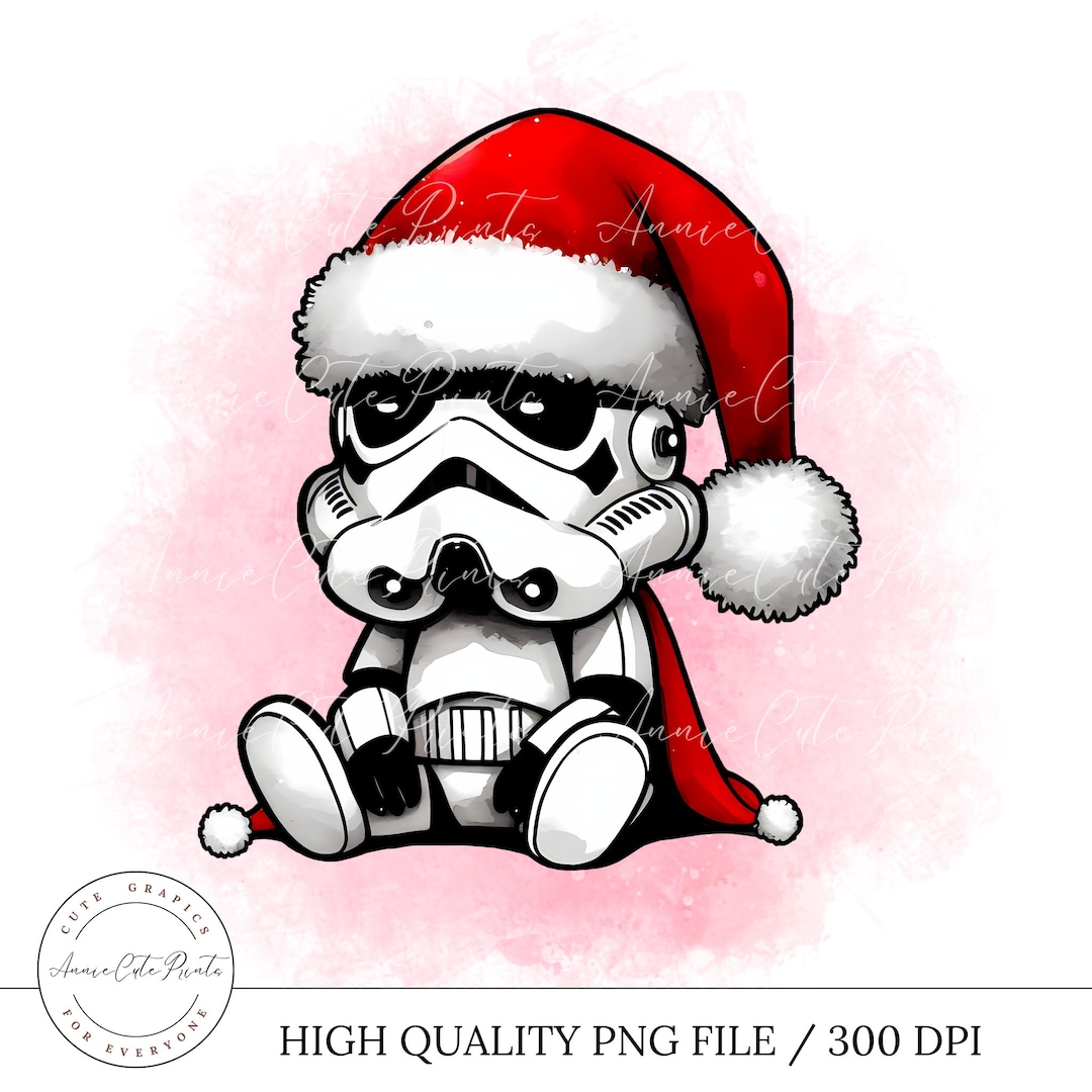 Cute Christmas Starwars Clipart, Transparent Cutting File, Printable ...