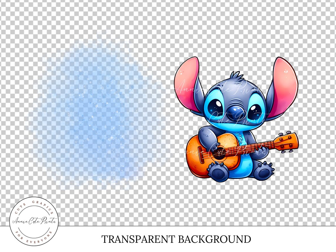 Cute Stitch PNG Clipart Transparent Background Digital Instant Download ...