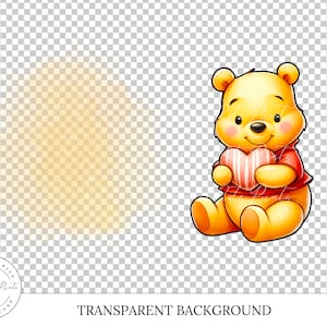 Winnie the Pooh PNG Clipart - Transparent Background - Digital Instant ...
