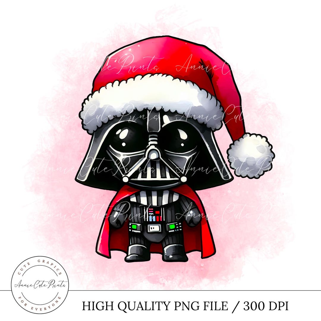 Cute Christmas Starwars Clipart, Transparent Cutting File, Printable ...