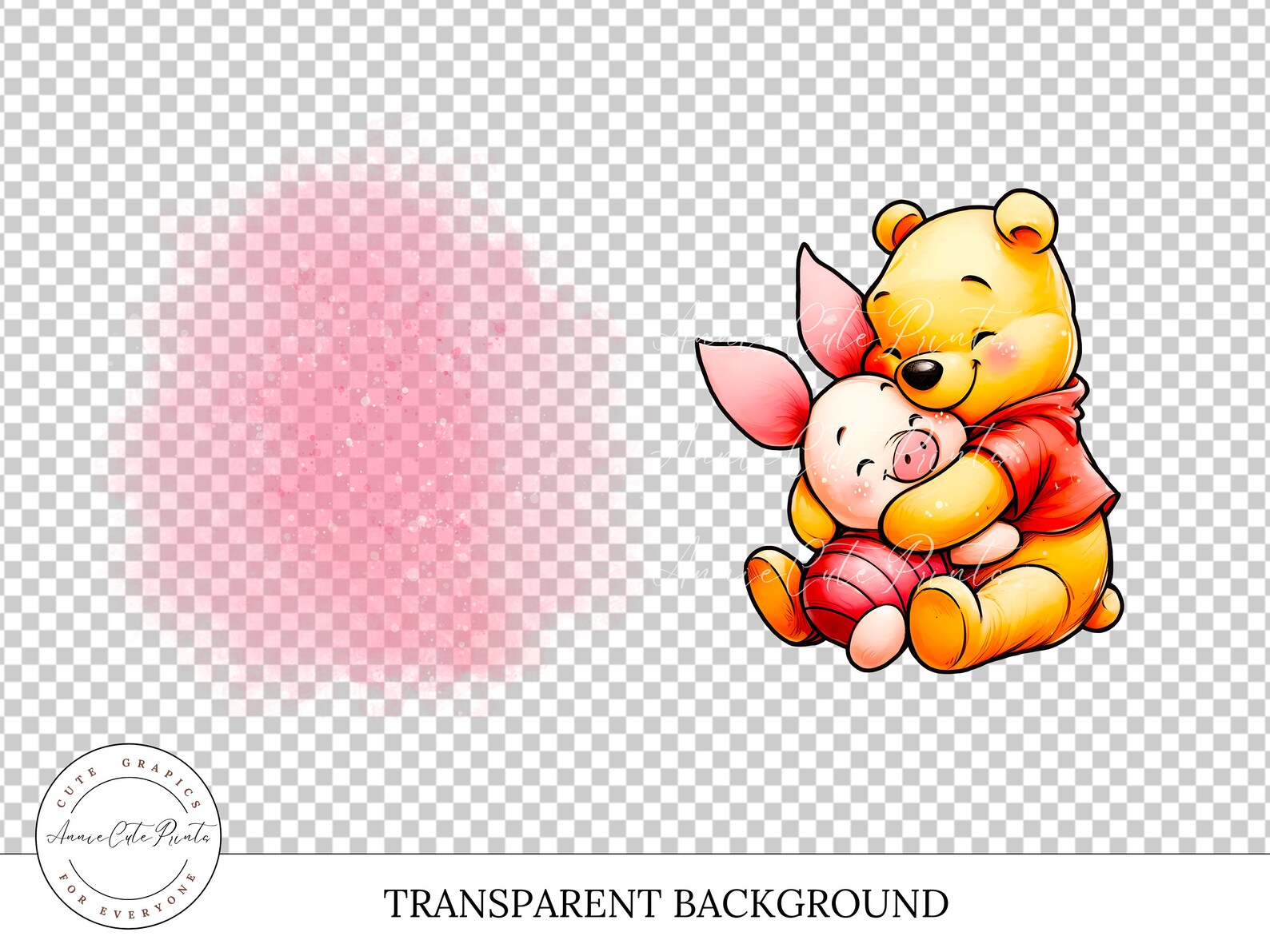 Winnie the Pooh Piglet PNG Clipart Transparent Background Digital ...