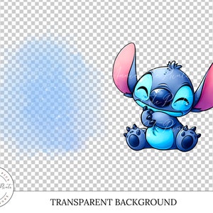 Cute Stitch PNG Clipart - Transparent Background - Digital Instant ...
