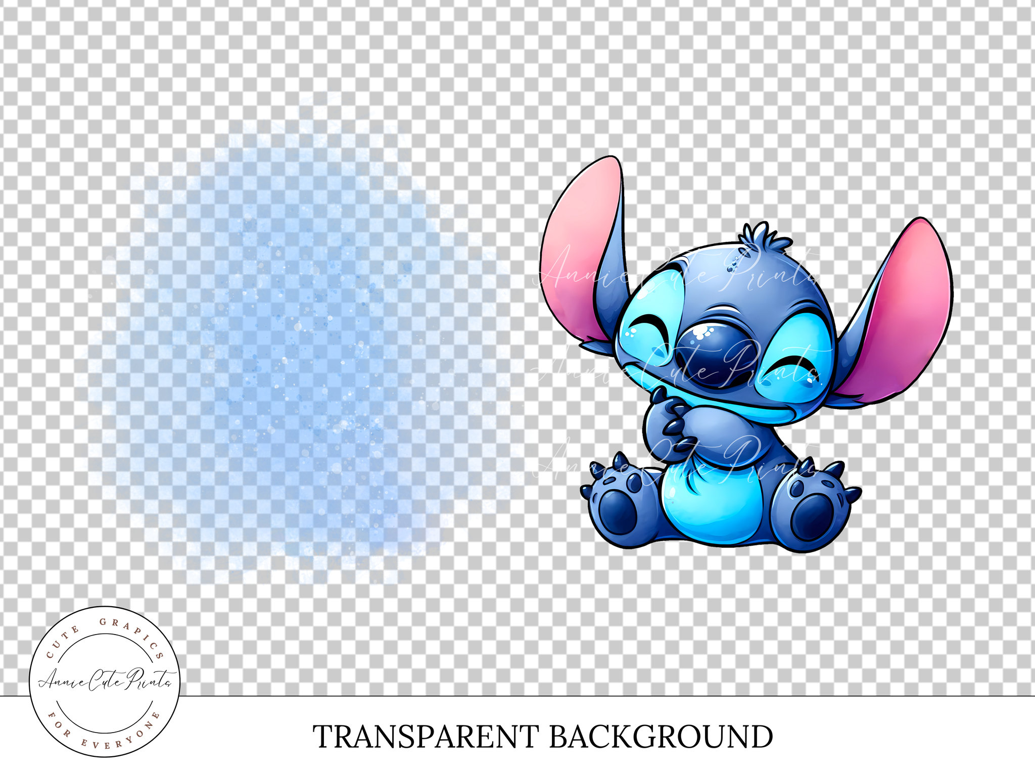 Cute Stitch PNG Clipart Transparent Background Digital Instant Download ...