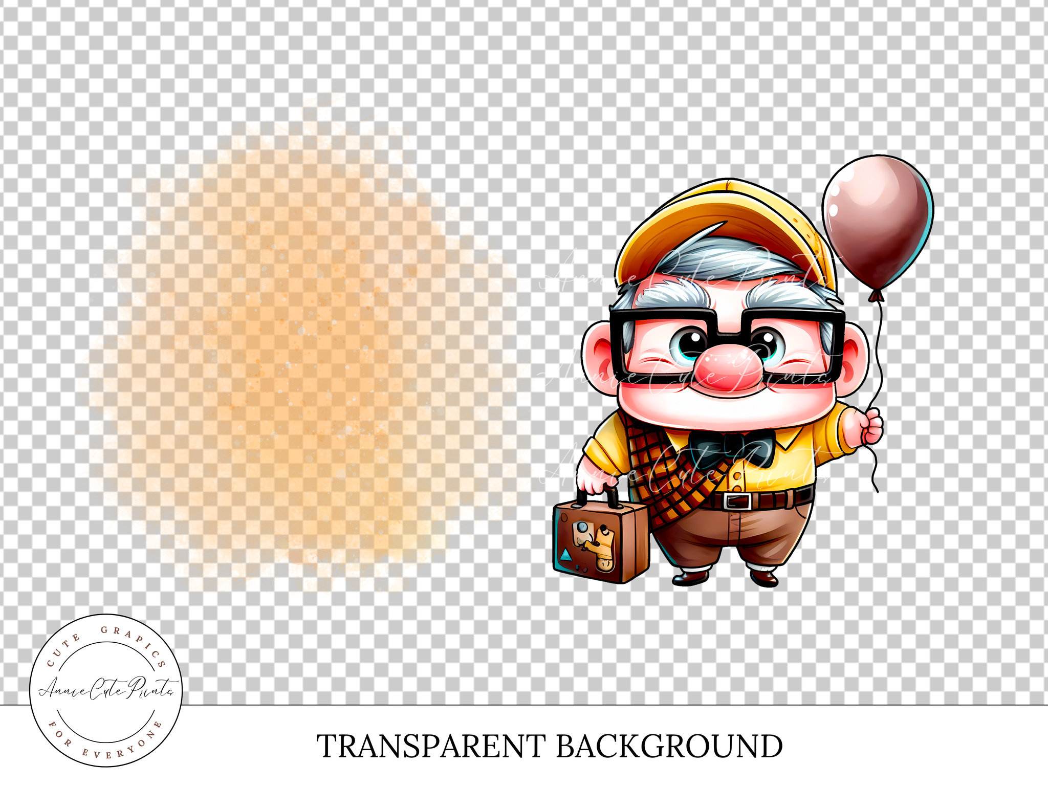 Up Balloon House Clipart PNG - Transparent Background - Digital Instant ...