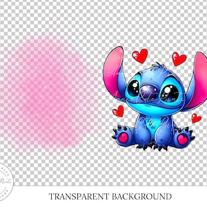 Cute Stitch PNG Clipart - Transparent Background - Digital Instant ...